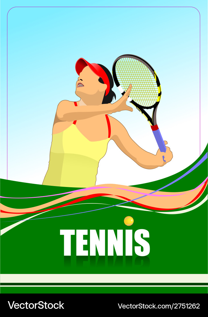 Al 0712 tennis 03 Royalty Free Vector Image - VectorStock