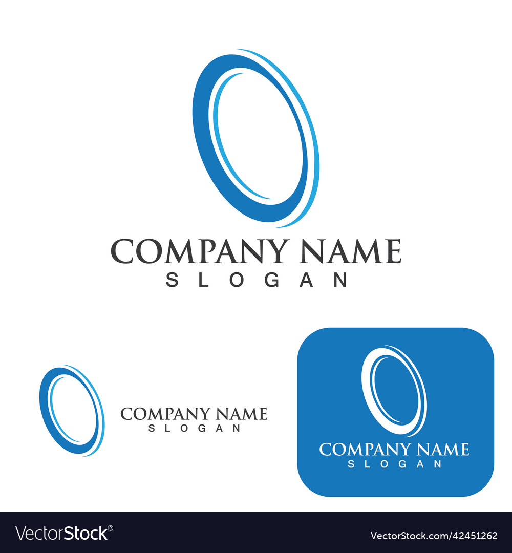 C circle ring logo template icon Royalty Free Vector Image