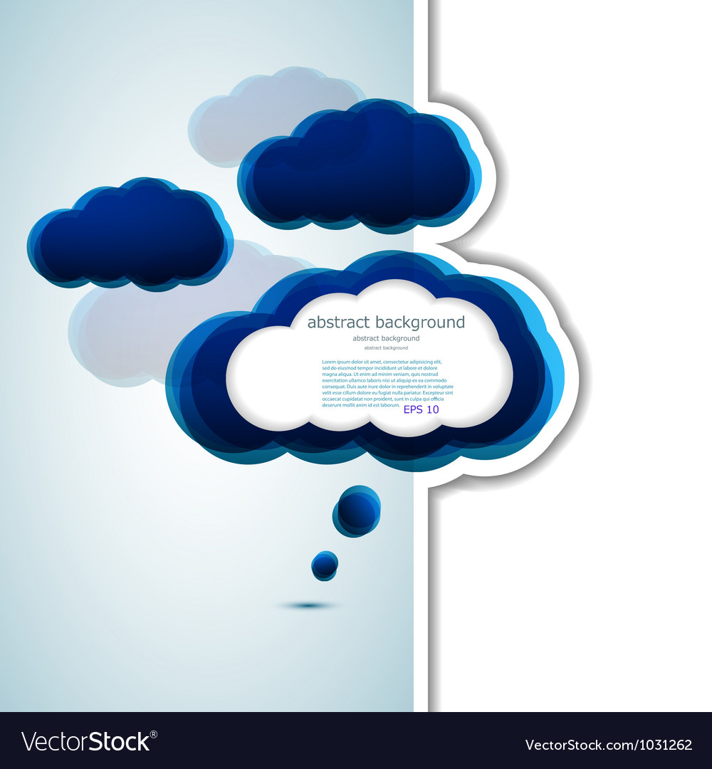 Cloud thought bubble Royalty Free Vector Image