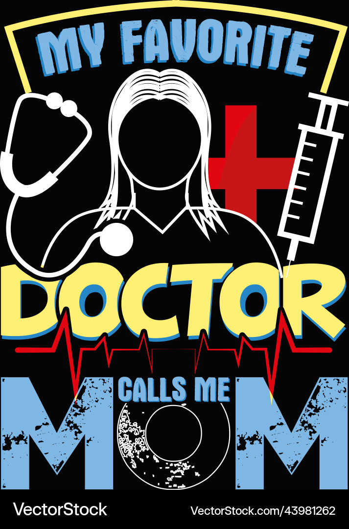 Doctor t-shirt design Royalty Free Vector Image