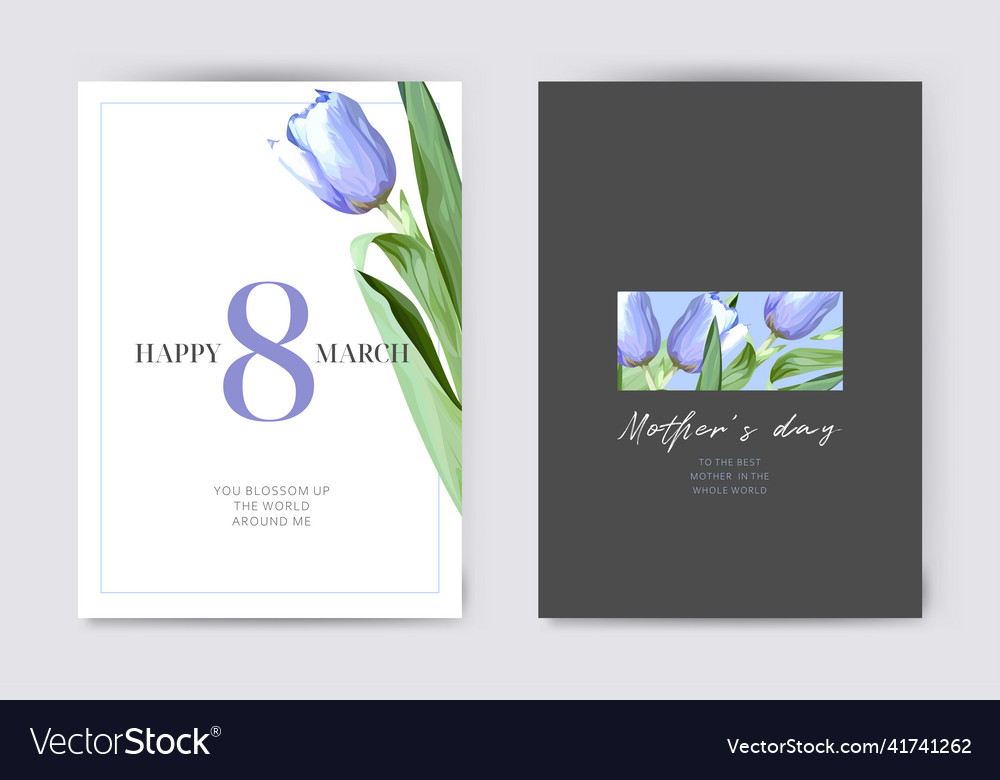 Elegant 8 march womans day mothers day greeting Vector Image