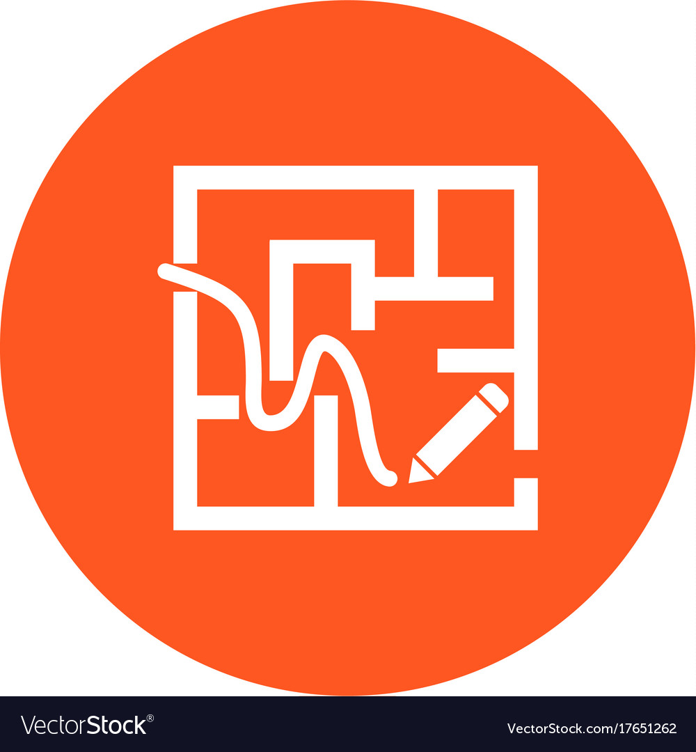 Finding path Royalty Free Vector Image - VectorStock