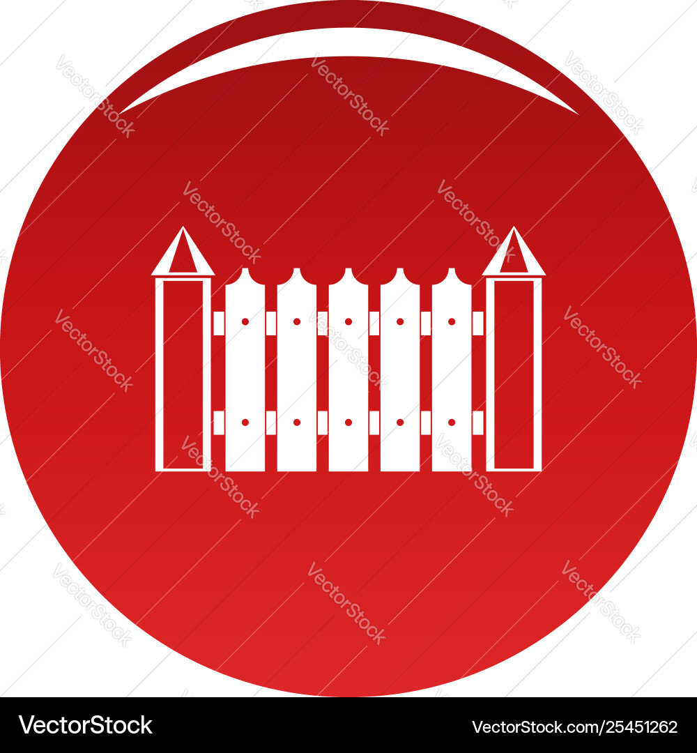 Garden fence icon red Royalty Free Vector Image