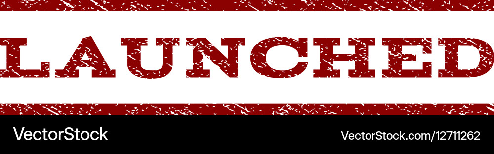 Launched watermark stamp Royalty Free Vector Image