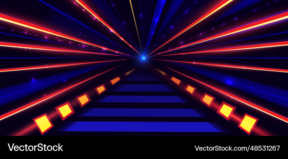 Abstract technology futuristic glowing neon blue Vector Image