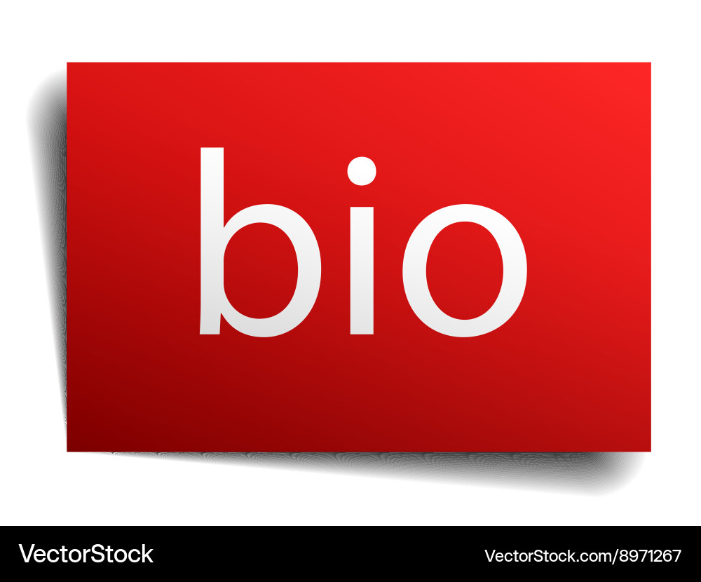Bio red paper sign isolated on white Royalty Free Vector