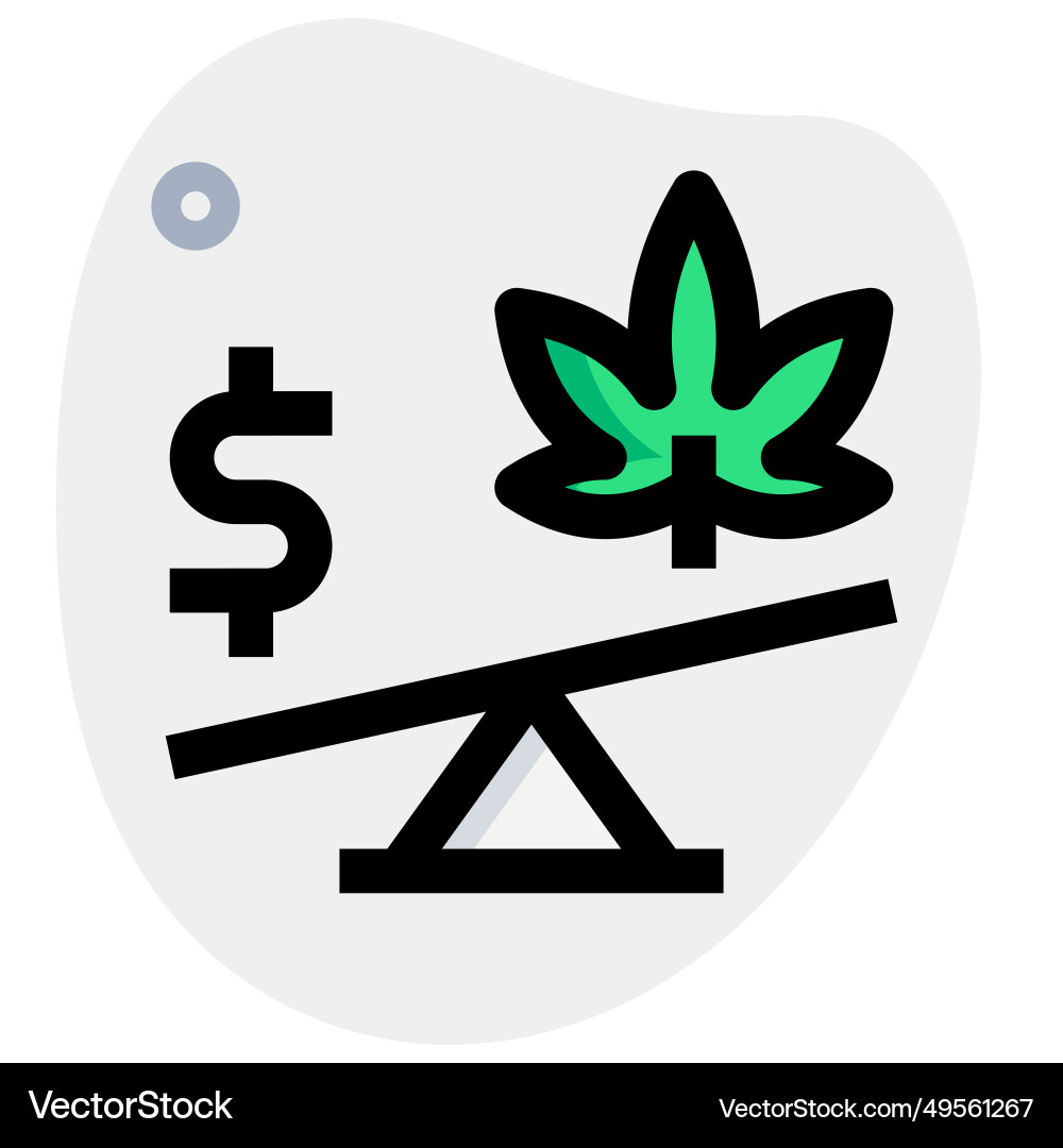 Cannabis price increasing having high in demand Vector Image