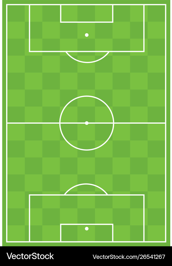 Chequered football pitch Royalty Free Vector Image