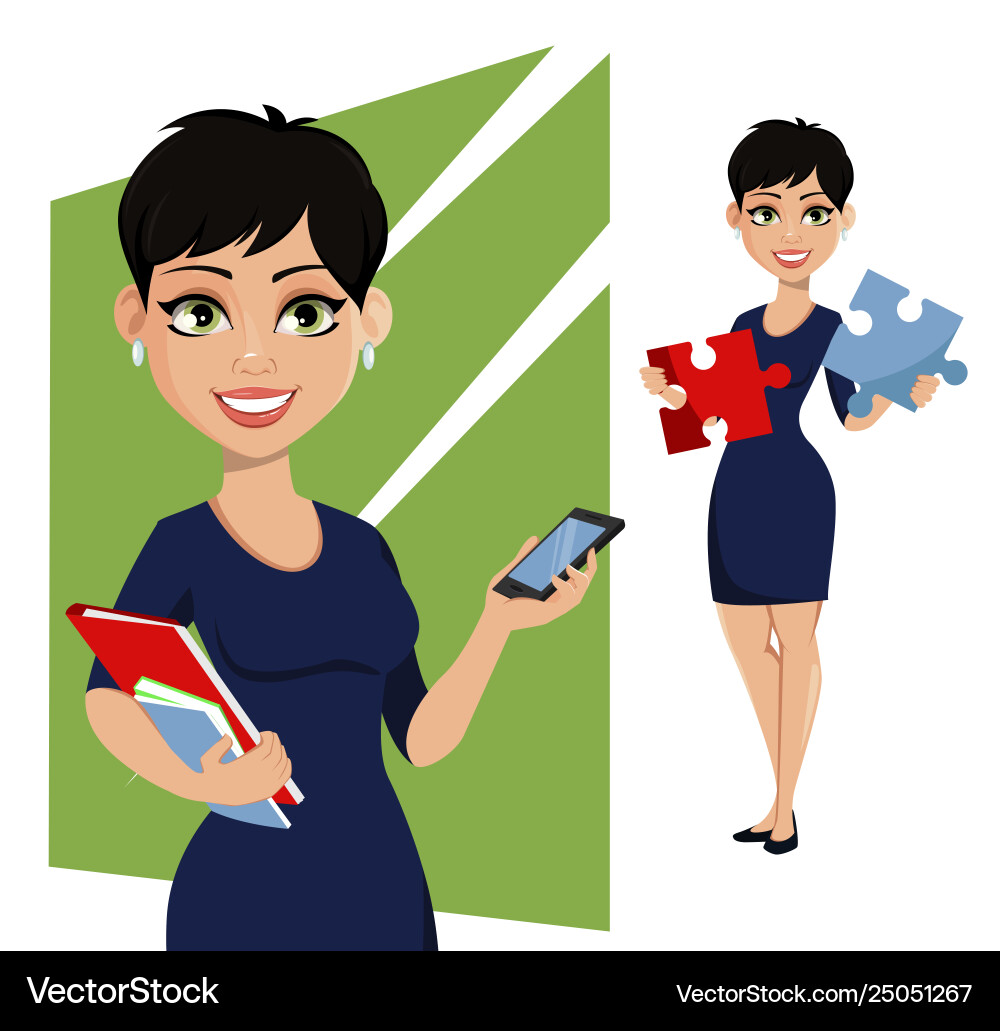 Concept modern business woman Royalty Free Vector Image