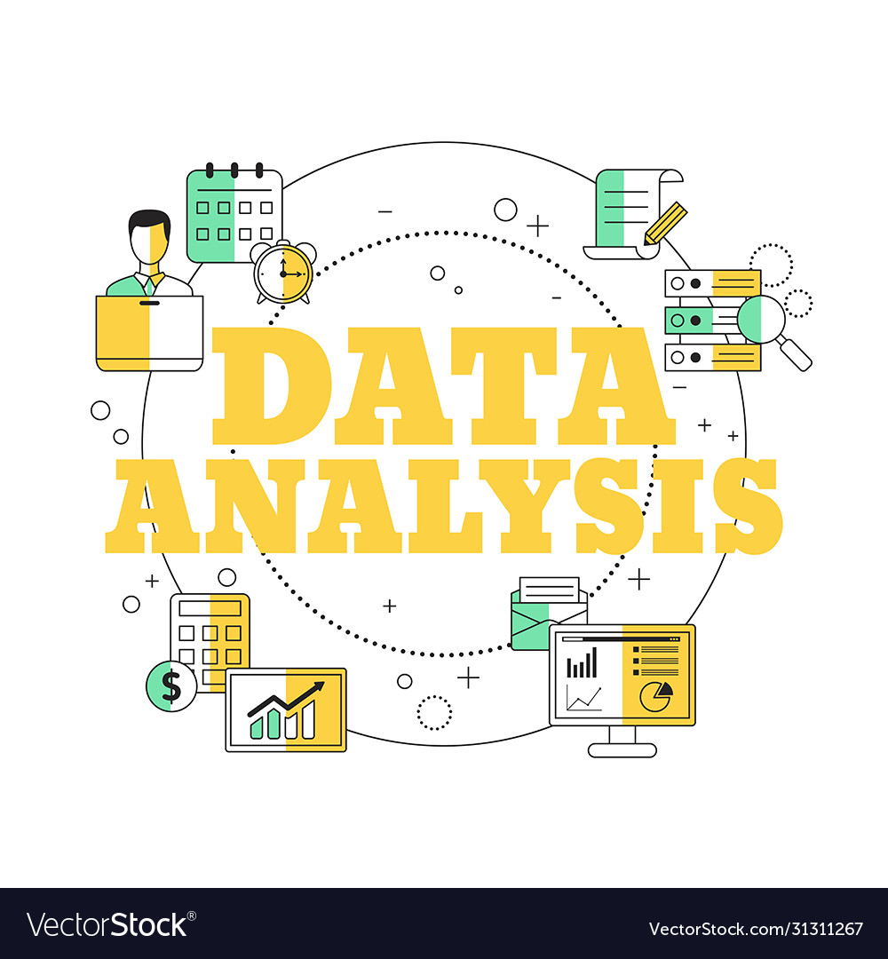 Data analysis concept Royalty Free Vector Image