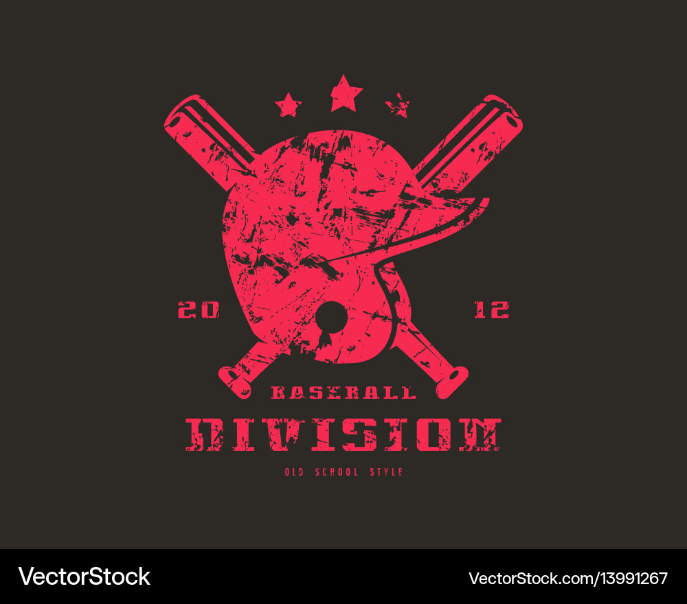 Emblem of baseball team Royalty Free Vector Image