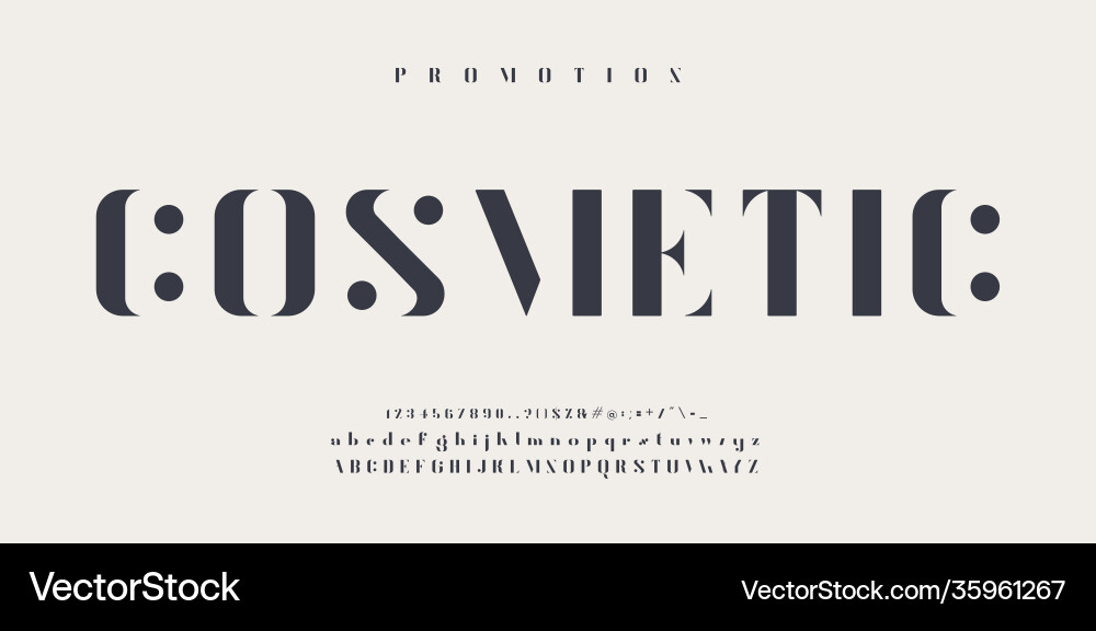 Font design trendy alphabet letters Royalty Free Vector