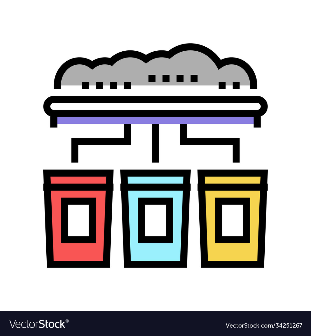 Garbage sorting machine color icon Royalty Free Vector Image Garbage sorting machine color icon Royalty Free Vector Image