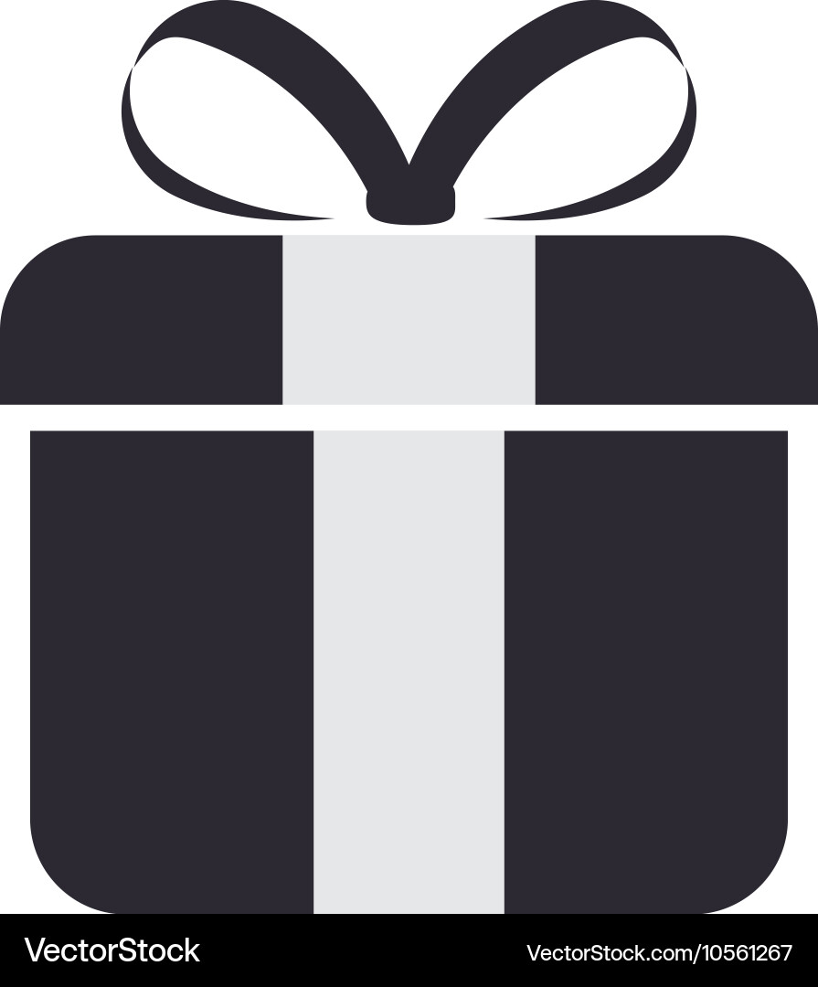 Gift Box Present Silhouette Royalty Free Vector Image