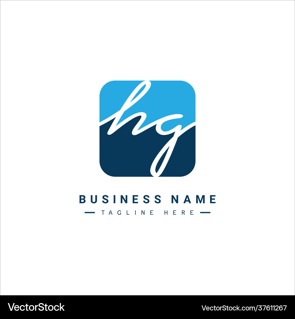 Initial letter hg logo - minimal Royalty Free Vector Image