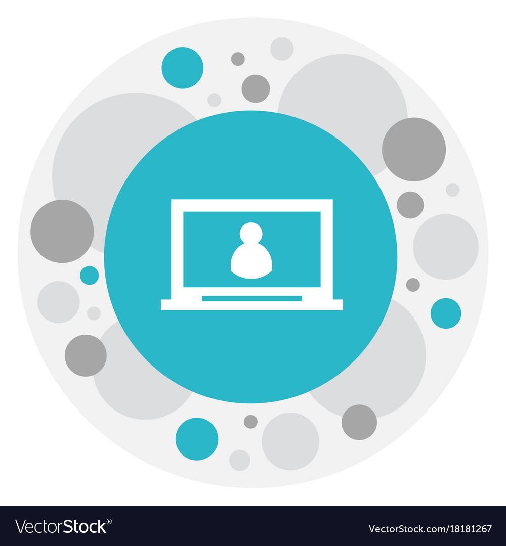 Network symbol on computer Royalty Free Vector Image