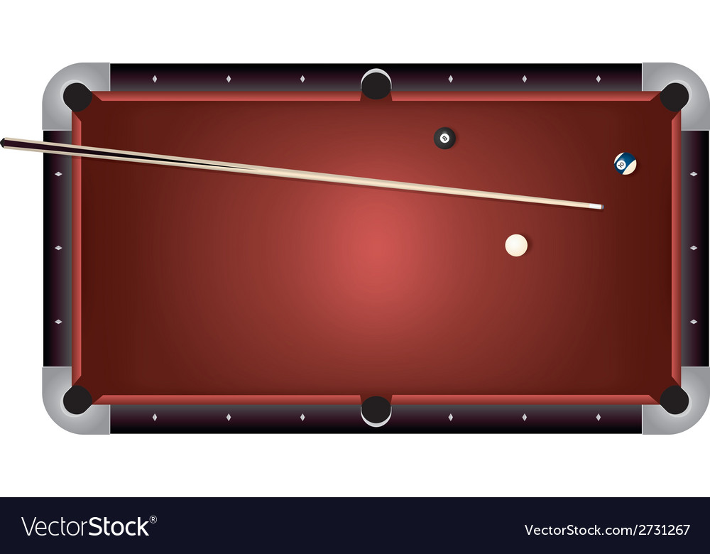 Pool table Royalty Free Vector Image - VectorStock