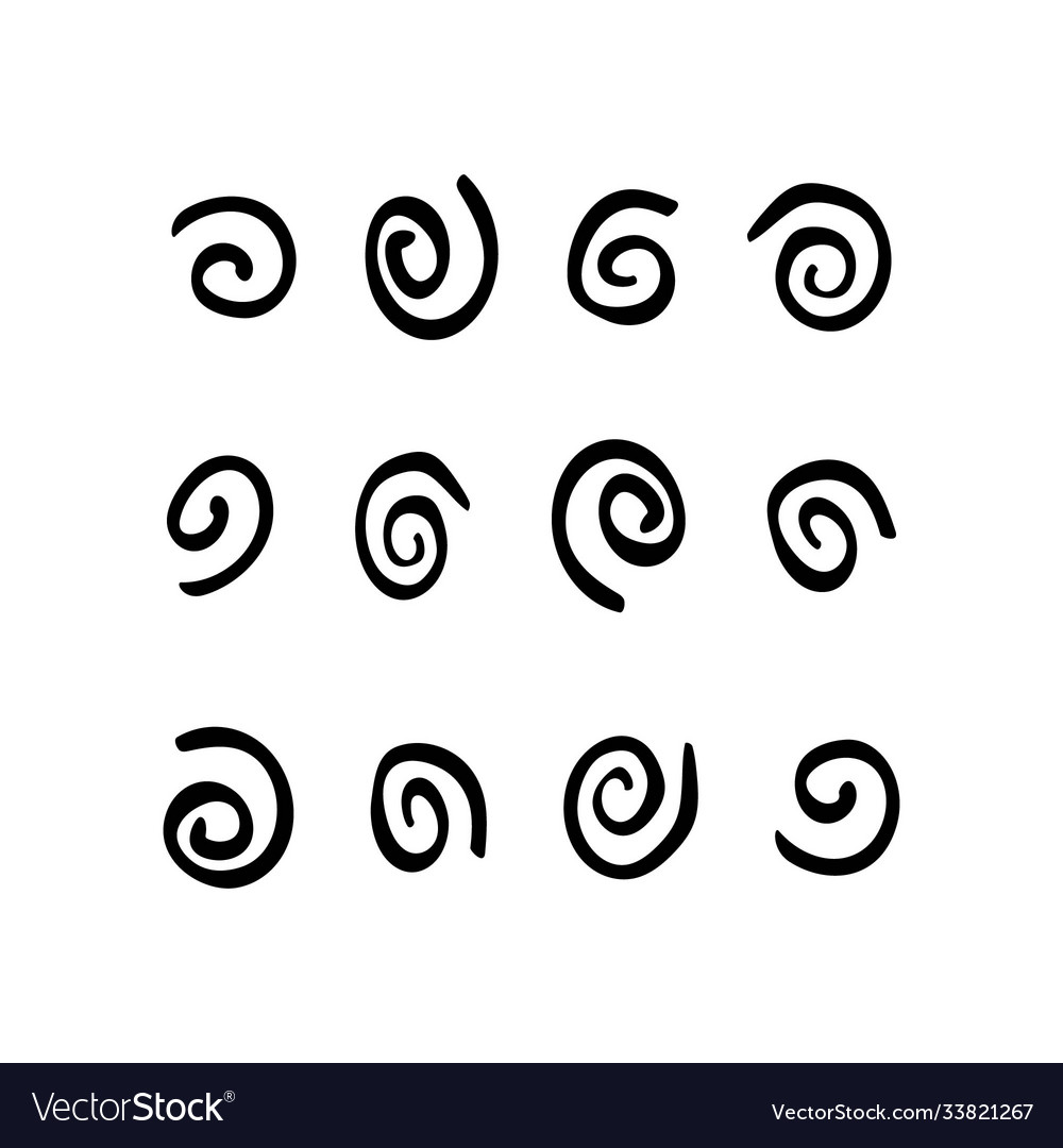 Scribble set hand drawn design elements Royalty Free Vector