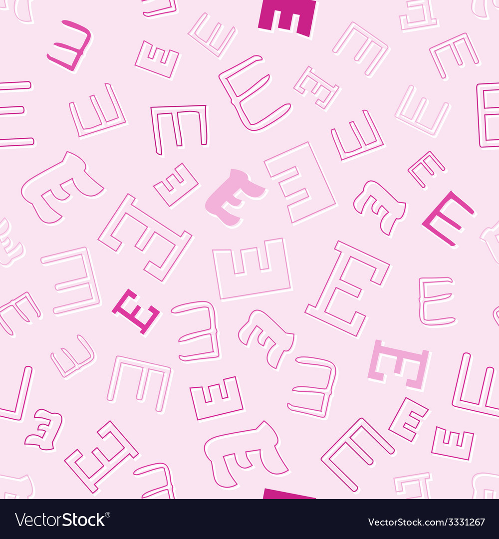 Seamless pattern with character e Royalty Free Vector Image