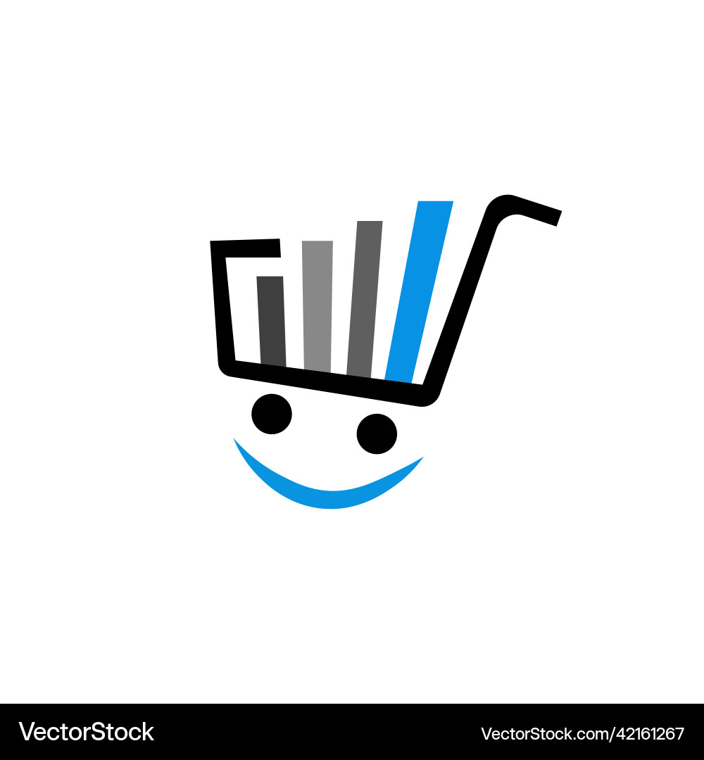 Shopping cart logo template design Royalty Free Vector Image