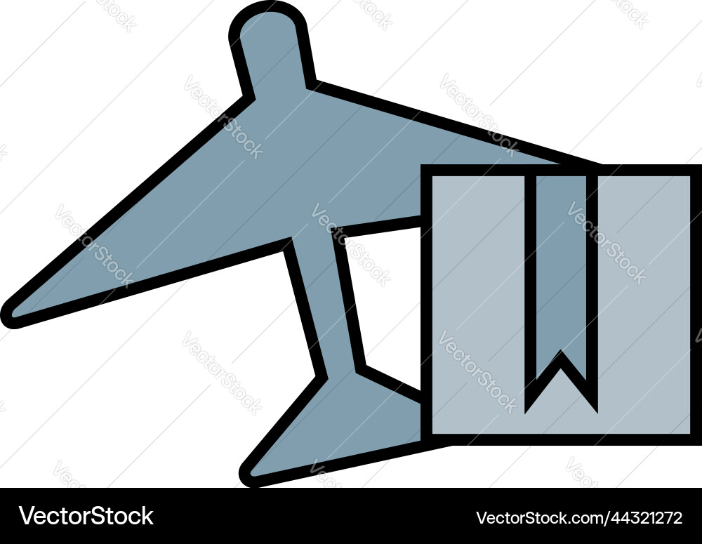 Airplane delivery on a white background Royalty Free Vector