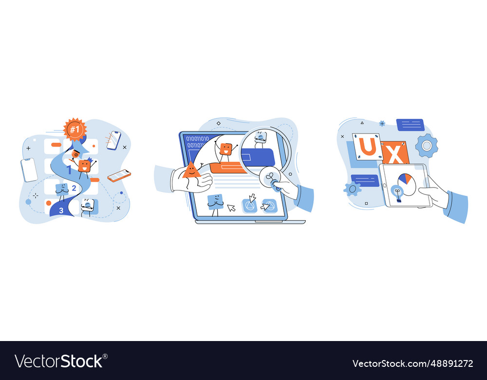 Application Testing Metaphor Royalty Free Vector Image