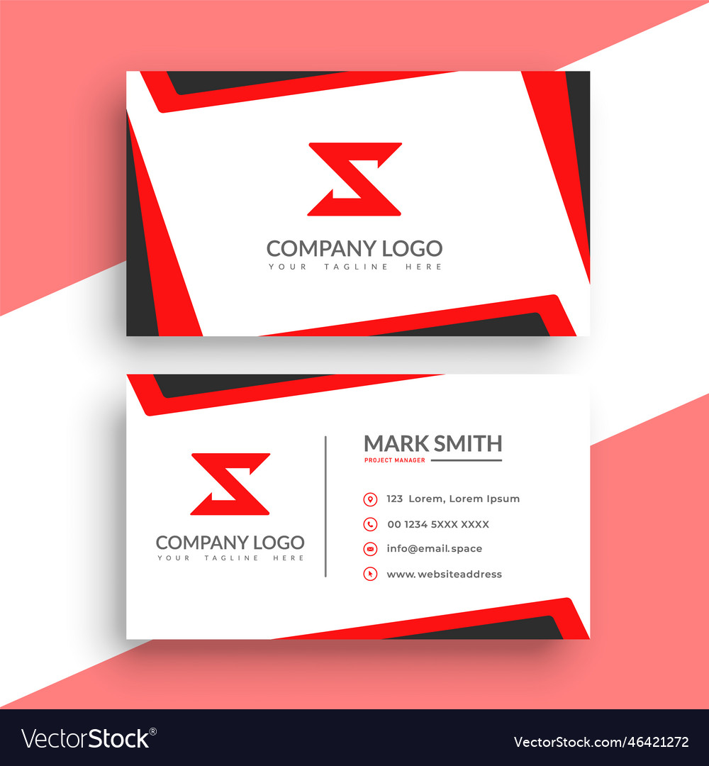Business card or visiting template design Vector Image