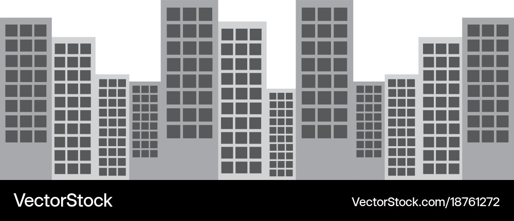 City skyline buildings icon image Royalty Free Vector Image