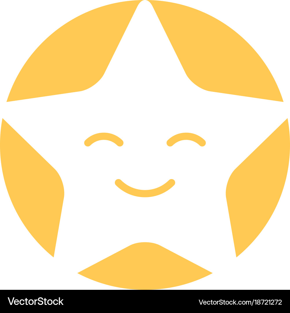 Cute stars kawaii character Royalty Free Vector Image
