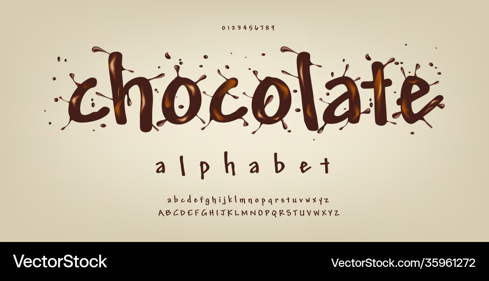 Font design trendy alphabet letters Royalty Free Vector