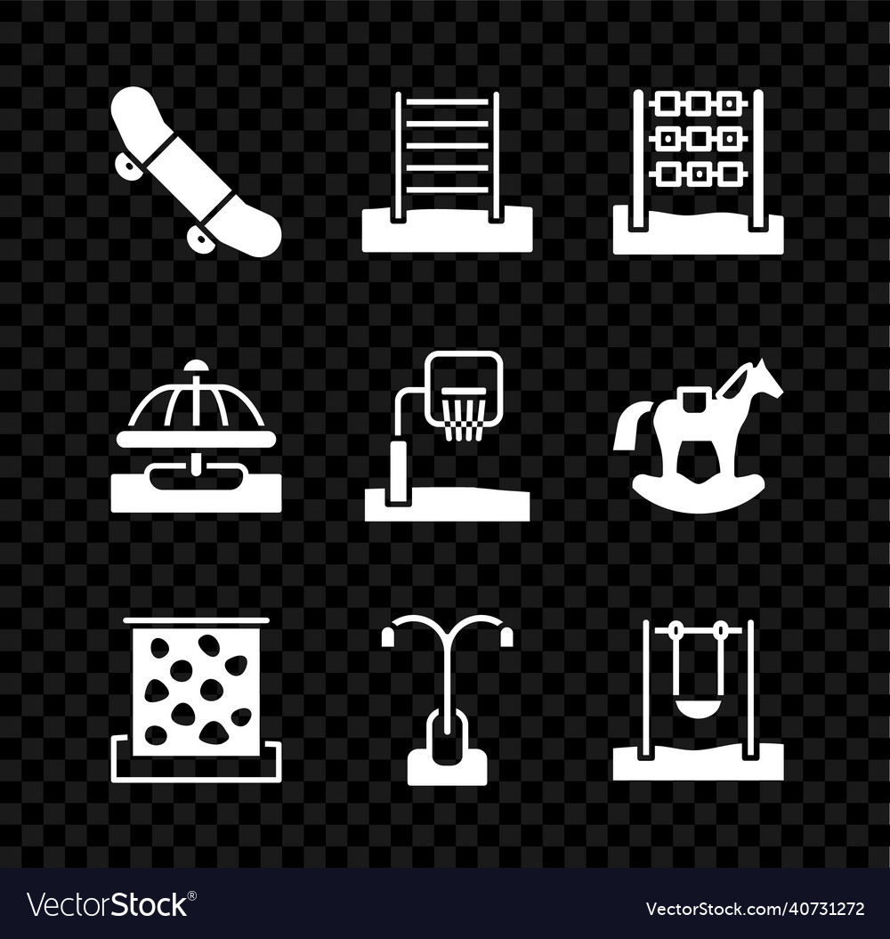 set-skateboard-trick-swedish-wall-tic-tac-toe-vector-image