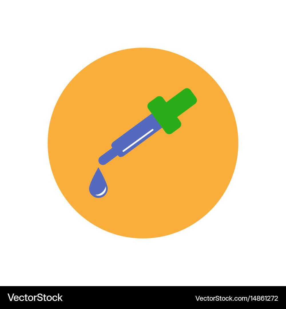 Stylish icon in color circle eye drops Royalty Free Vector