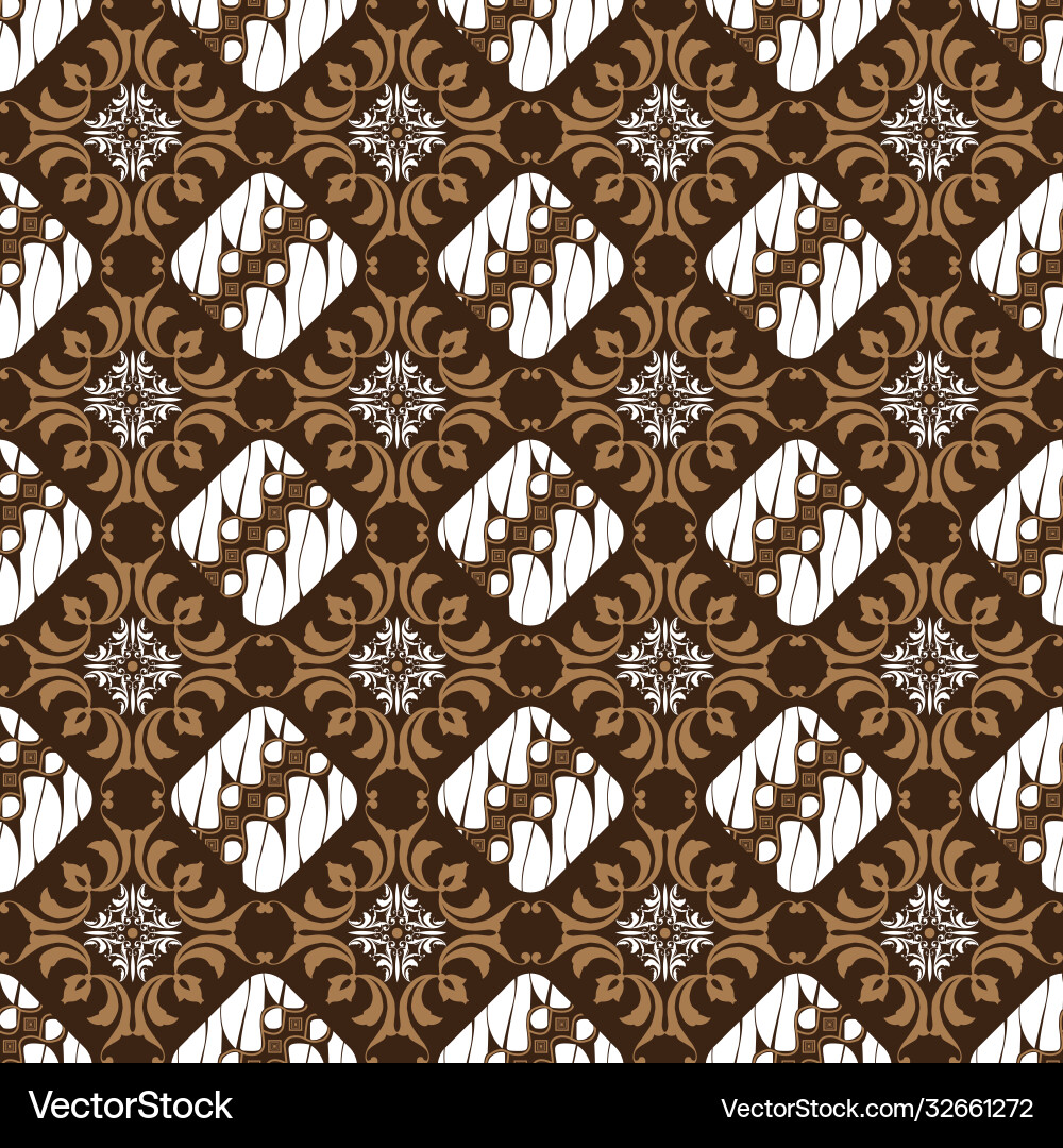 Unique art work motifs on parang batik design Vector Image
