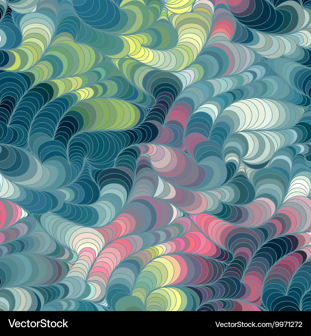 Wave background of doodle hand drawn lines Vector Image