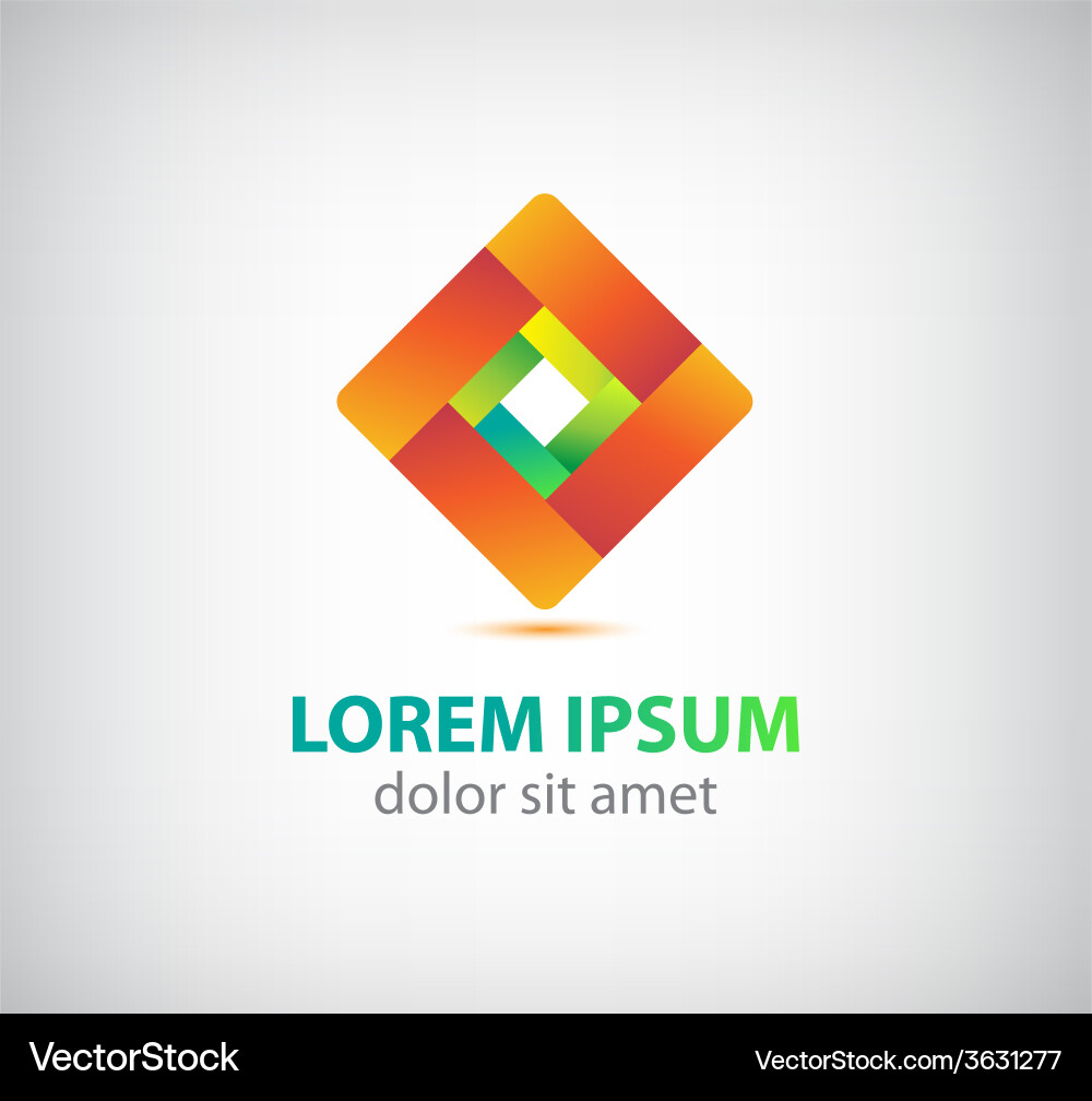 Abstract geometric icon logo isolated Royalty Free Vector