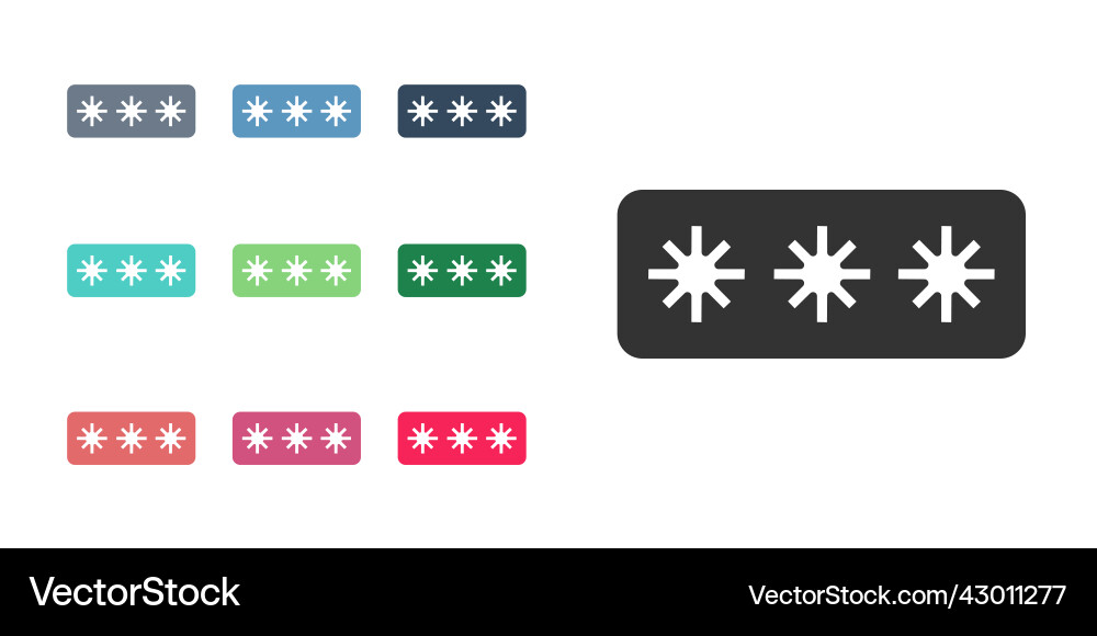 Black password protection and safety access icon Vector Image