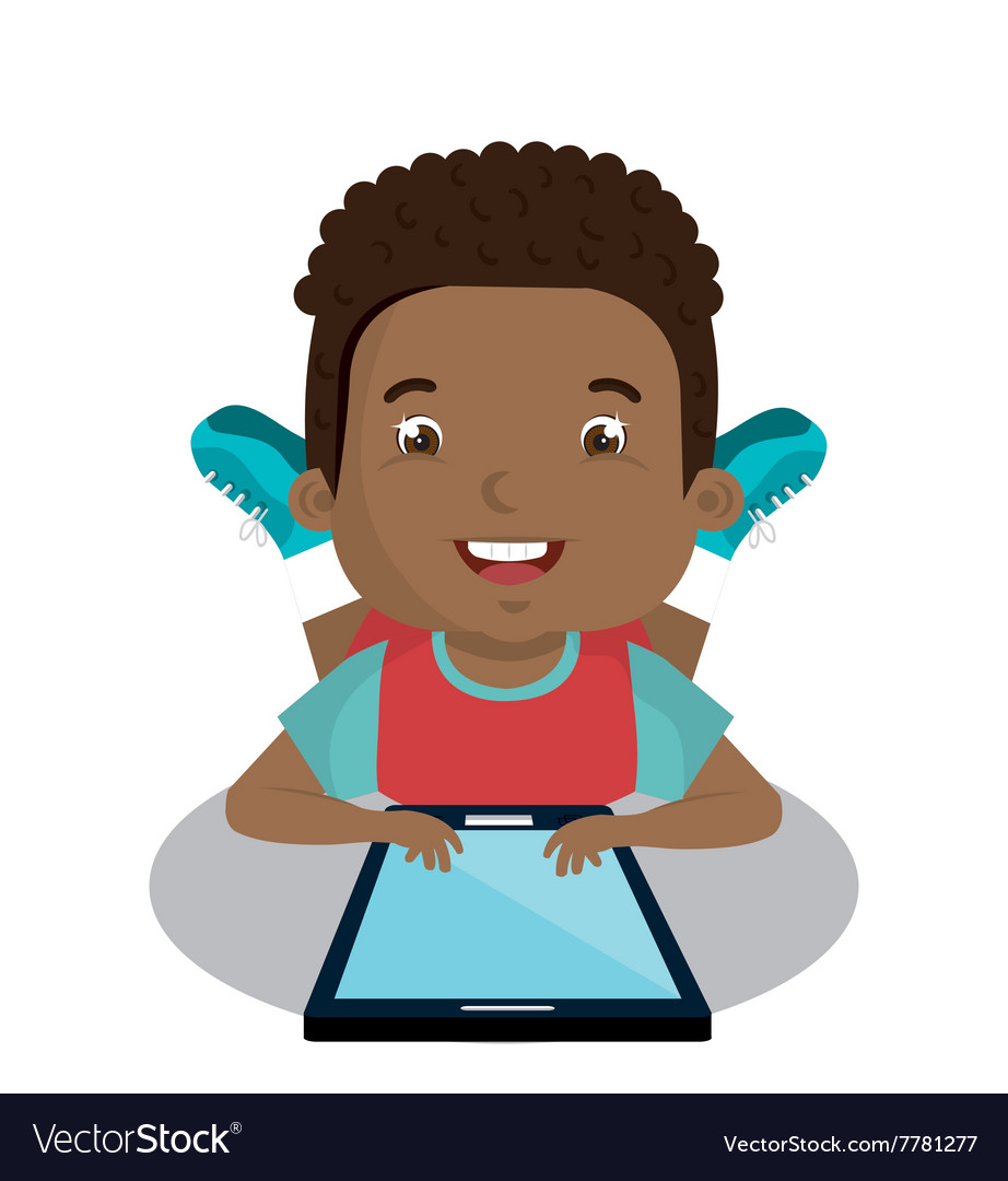 Children using computer design Royalty Free Vector Image