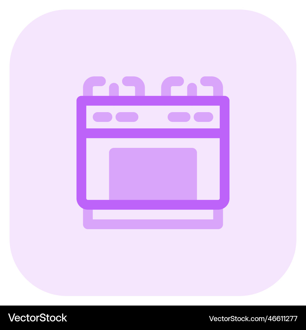Dual flame stove with cylinder cabinet Royalty Free Vector