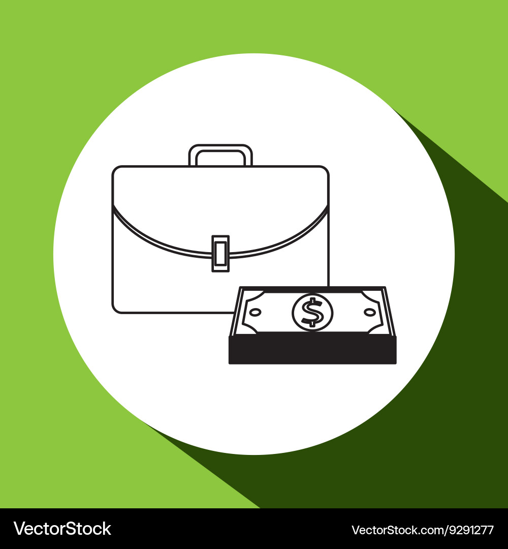 Financial item design money icon flat Royalty Free Vector