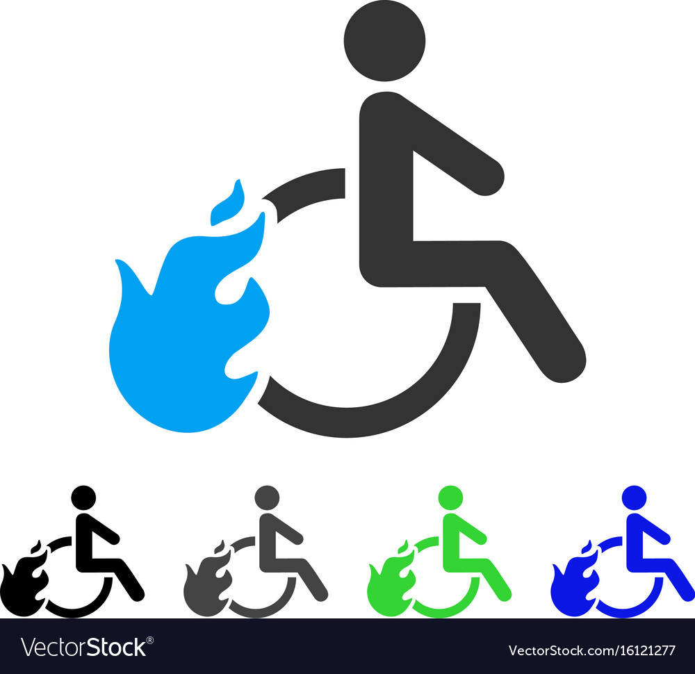 Fired disabled person flat icon Royalty Free Vector Image Fired disabled person flat icon Royalty Free Vector Image