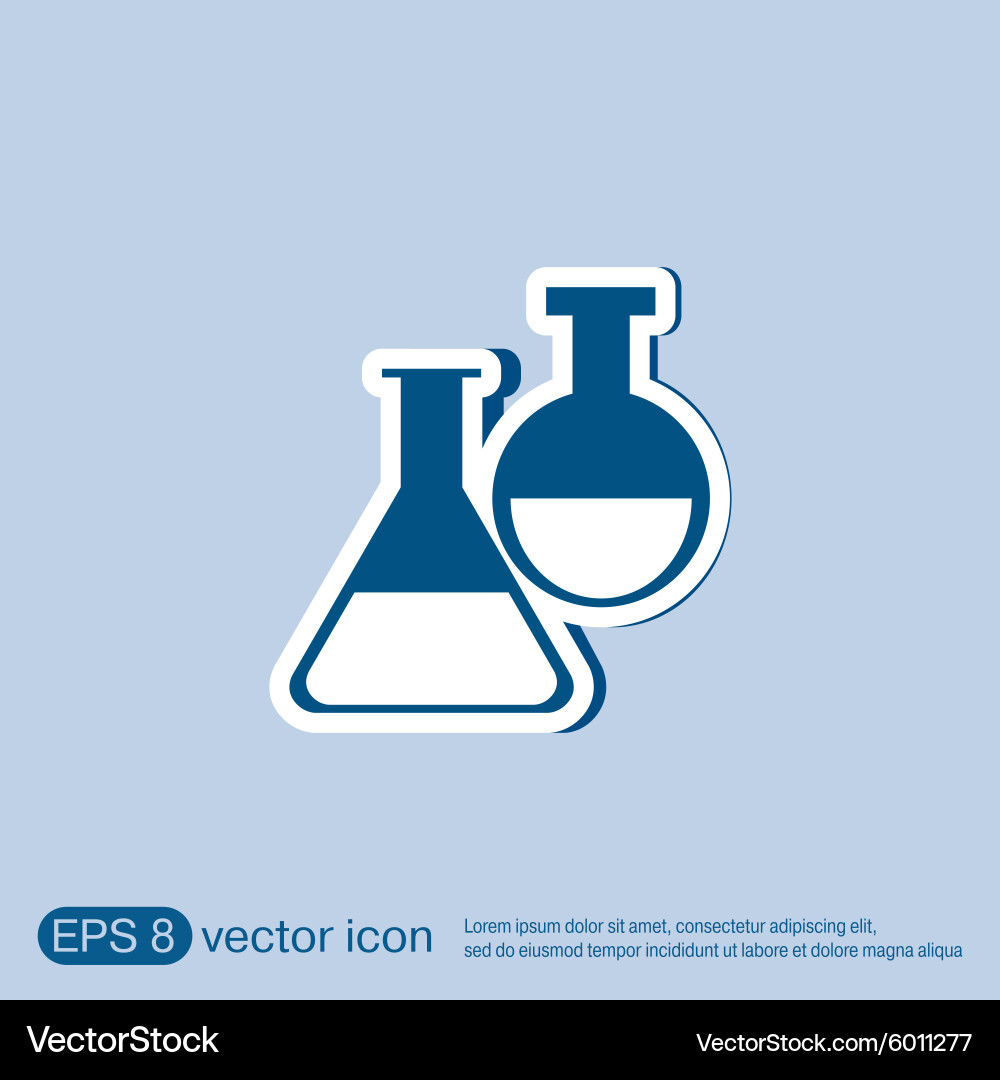 Flask bulb medicine or chemistry Royalty Free Vector Image