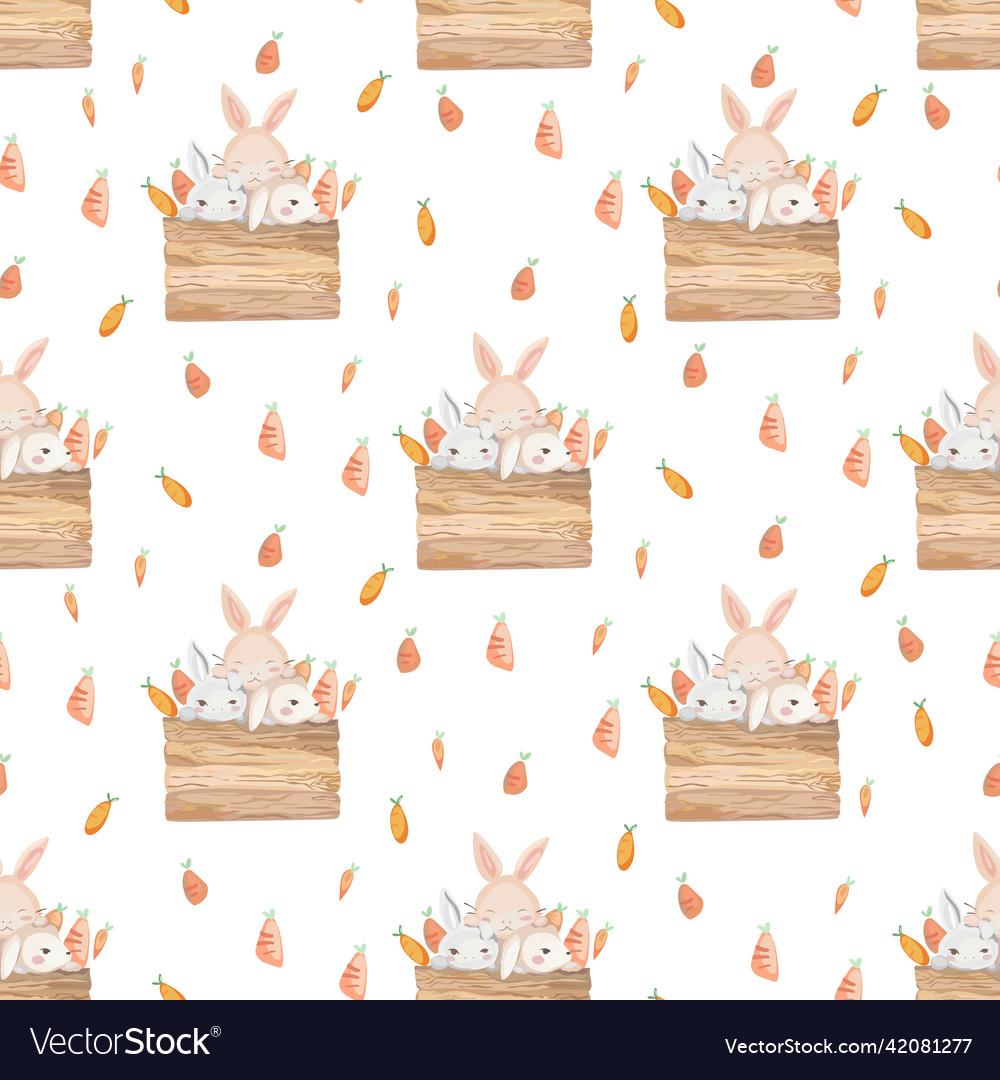 Happy easter seamless pattern background Vector Image