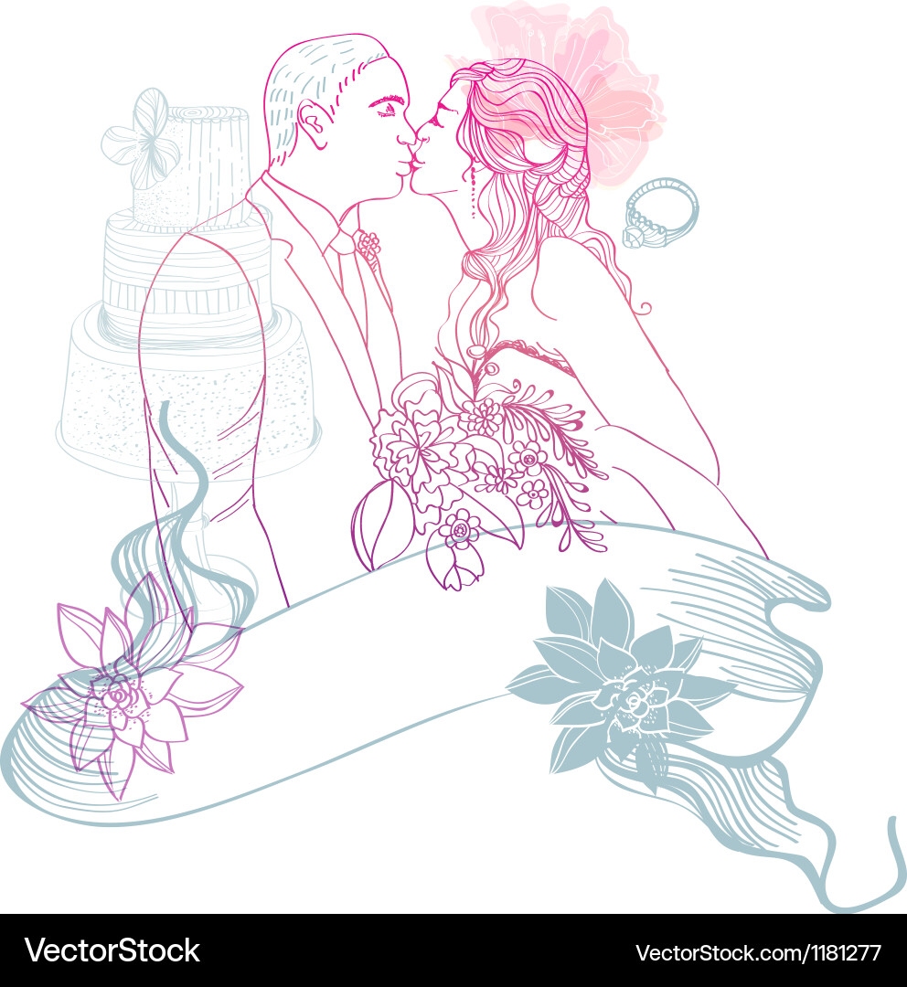 Just married Royalty Free Vector Image - VectorStock