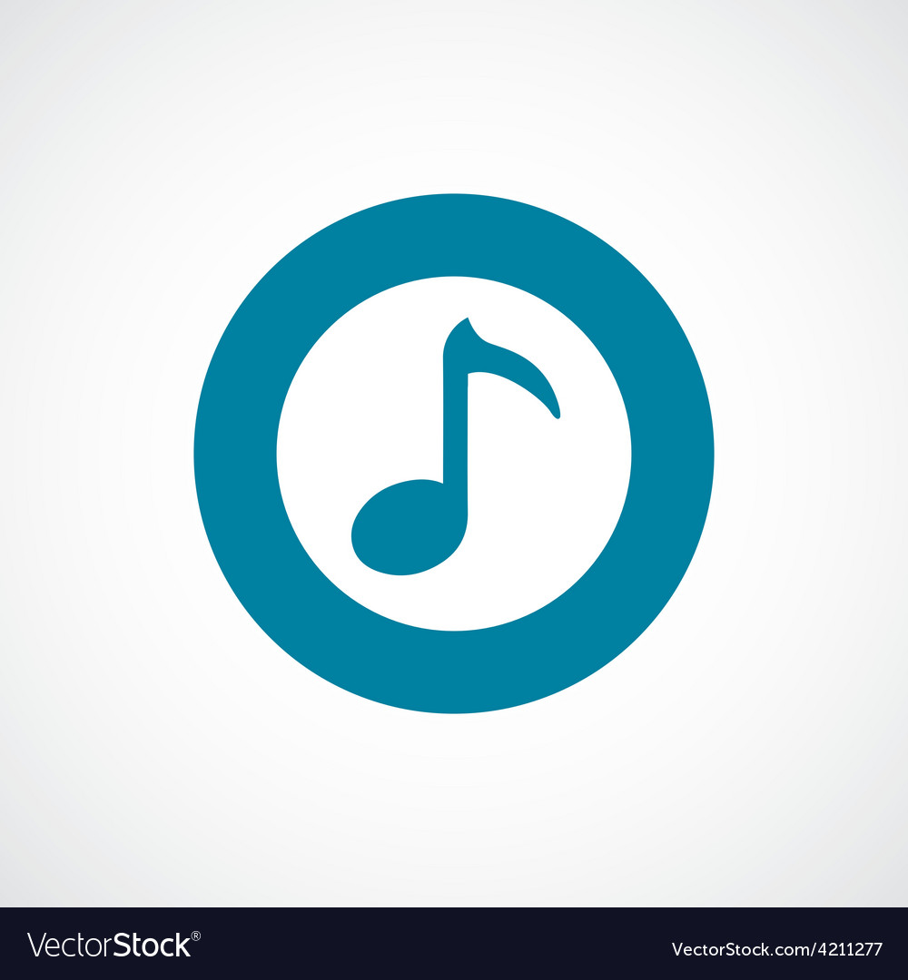 Note icon bold blue circle border Royalty Free Vector Image