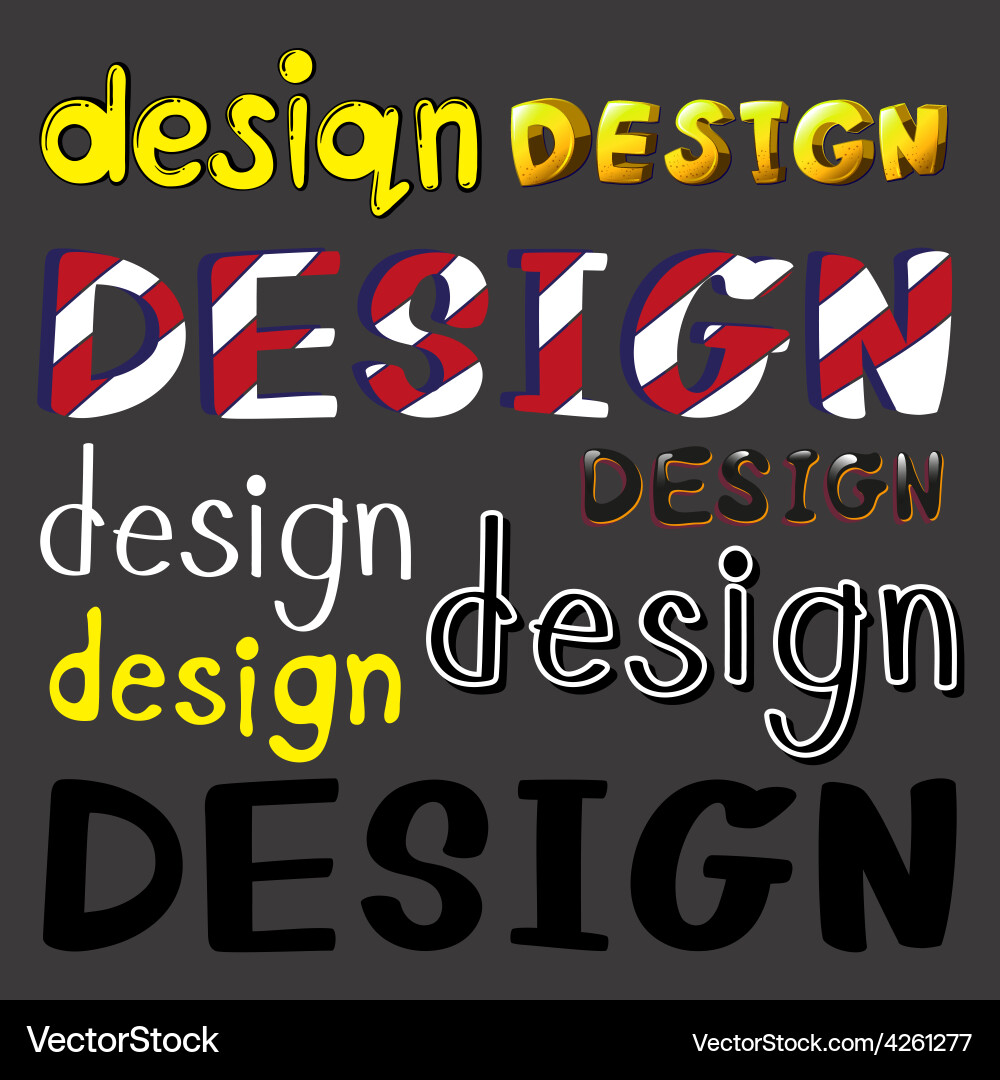 Set of design artworks Royalty Free Vector Image