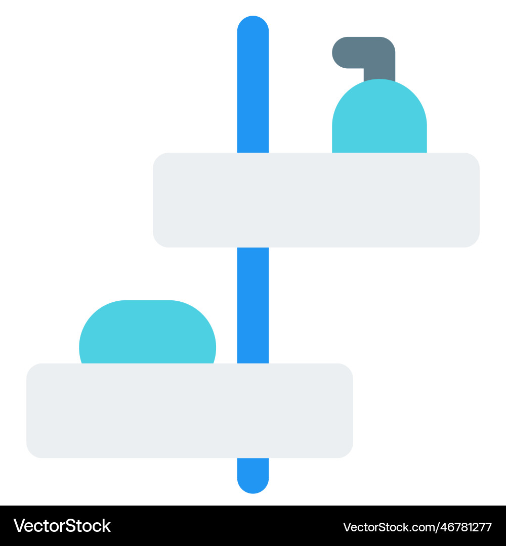 Wall mounted shower caddy for toiletries Vector Image