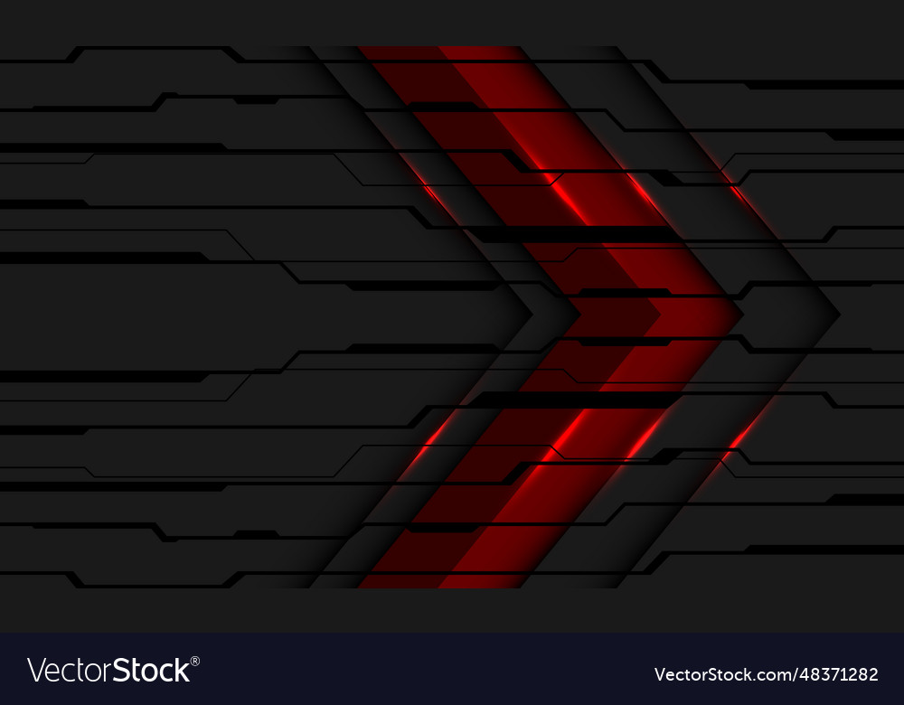 Abstract red arrow metallic direction black Vector Image Abstract red arrow metallic direction black Vector Image