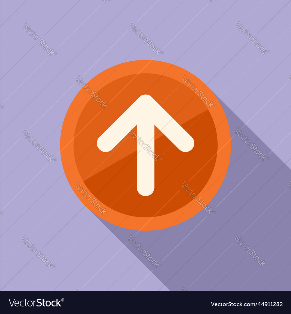Arrow up icon flat web interface Royalty Free Vector Image