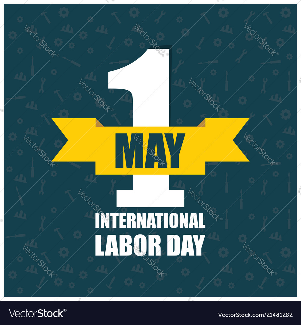 Celebrating labour day design with typography Vector Image
