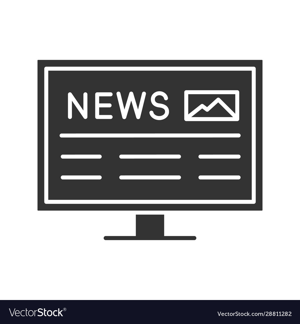 Electronic Newspaper Glyph Icon Royalty Free Vector Image electronic-newspaper-glyph-icon-royalty-free-vector-image